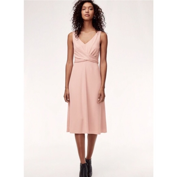 Aritzia | Dresses | Aritzia Darcell Dress Wilfred Light Pink Midi ...